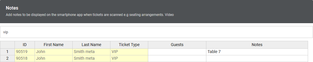 Validated Ticket Notes – Ticketing.events Knowledge Base
