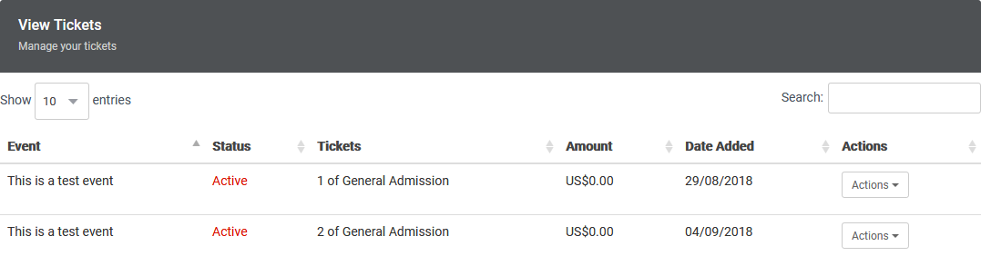 Attendee Account – Ticketing.events Knowledge Base